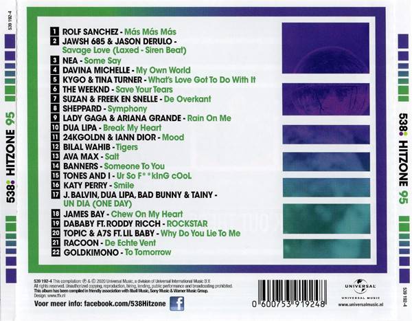 Hitzone 95 : Back | CD Covers | Cover Century | Over 1.000.000 Album ...